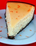 Orange Honey Ricotta Cheesecake with Gingersnap Crust
