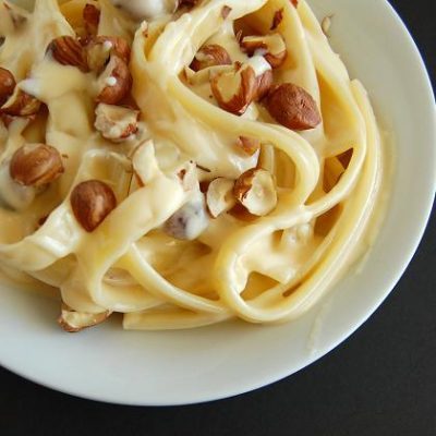 Three Cheese Hazelnut Pasta - Sweet ReciPEAs