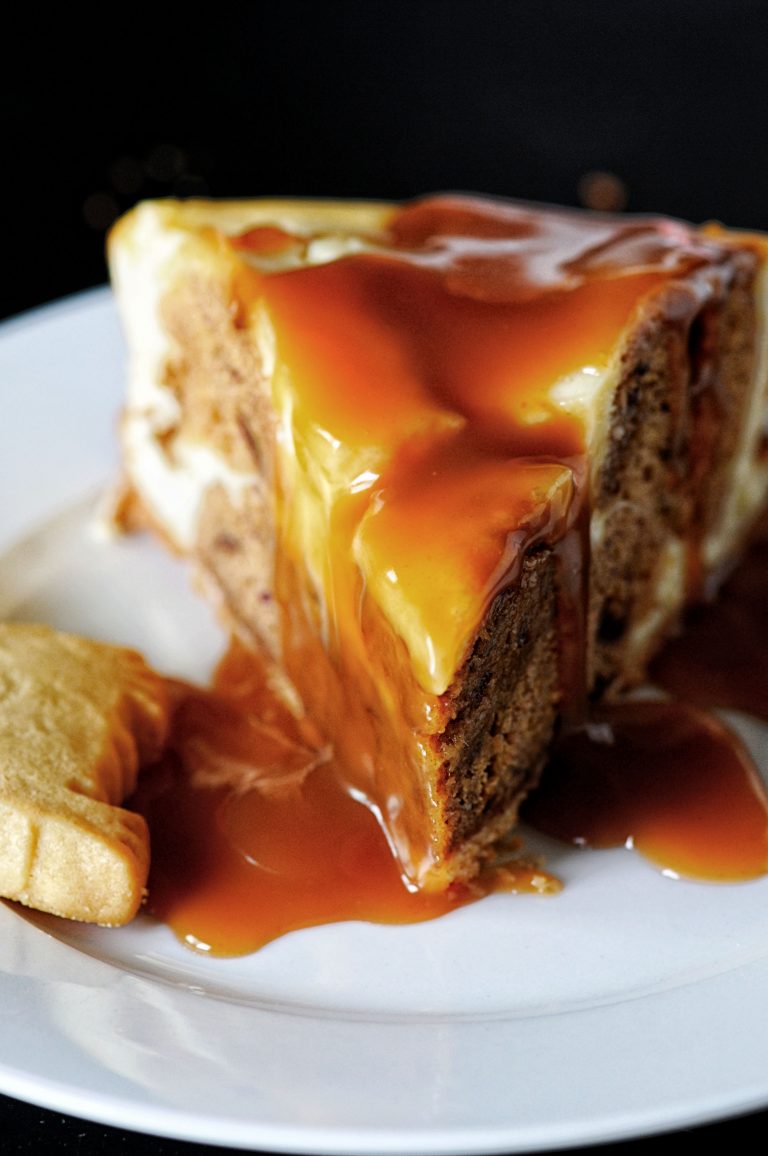 Sticky Toffee Pudding Cheesecake with Toffee Sauce