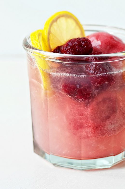 Raspberry Lemonade Sorbet Cocktail