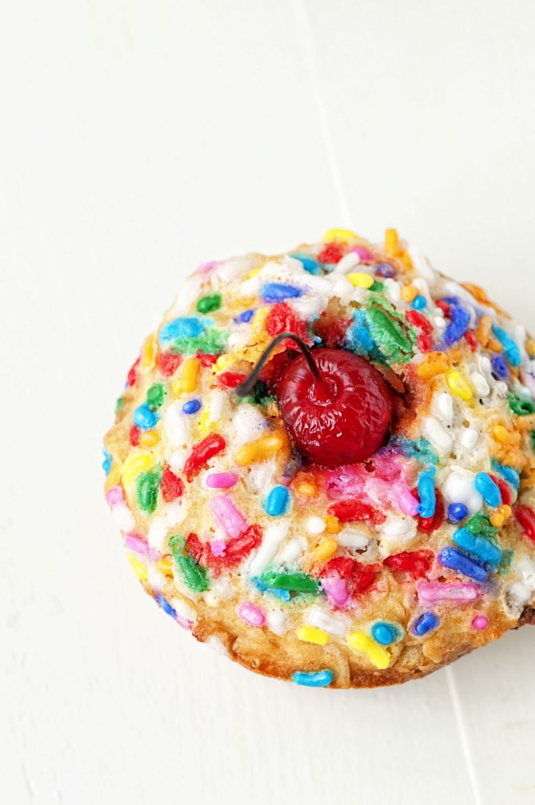 Banana Split Sprinkle Muffins