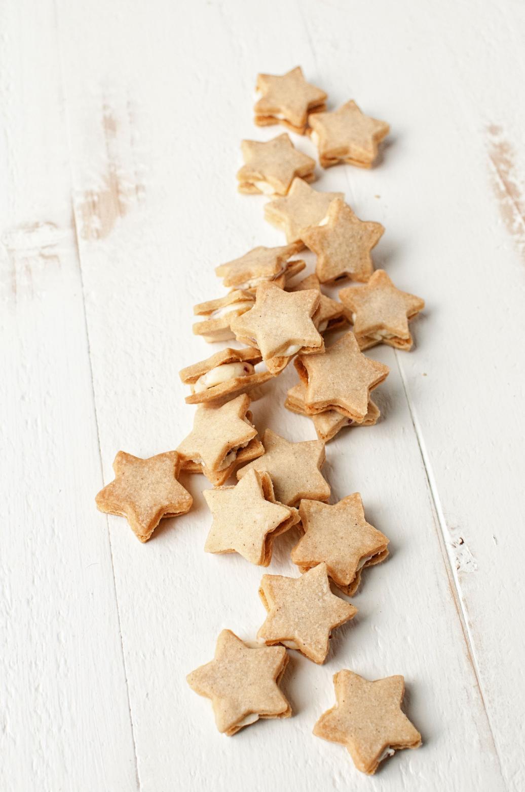 Vanilla Bean Shortbread Roll Out Cookies with Buttercream Frosting