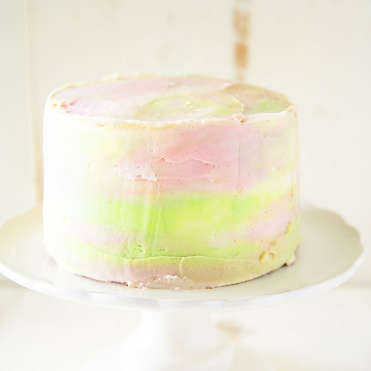 Rainbow Sherbet Layer Cake