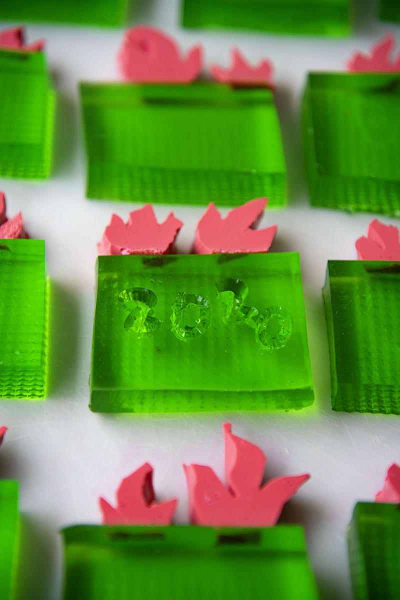 Dumpster Fire Fireball Jelly Shots - Sweet ReciPEAs
