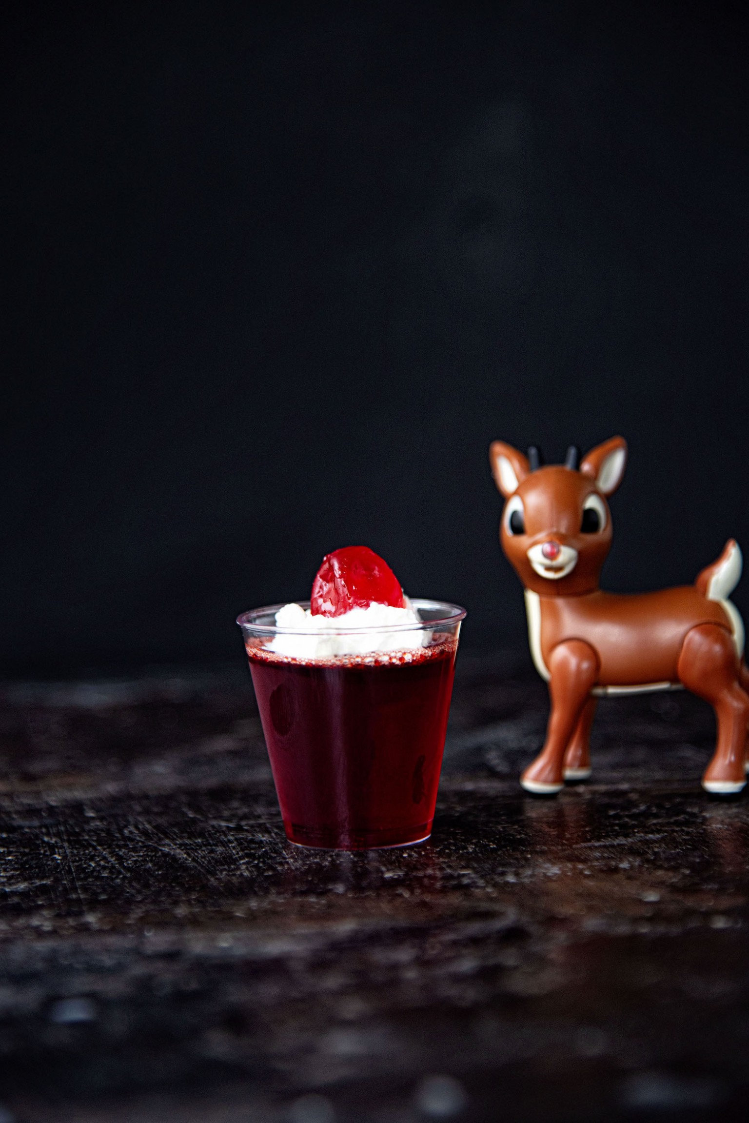 Rudolph Red Nose Jelly Shots - Sweet ReciPEAs