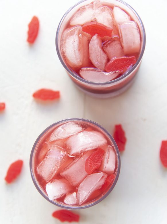 Red Swedish Fish Cocktail