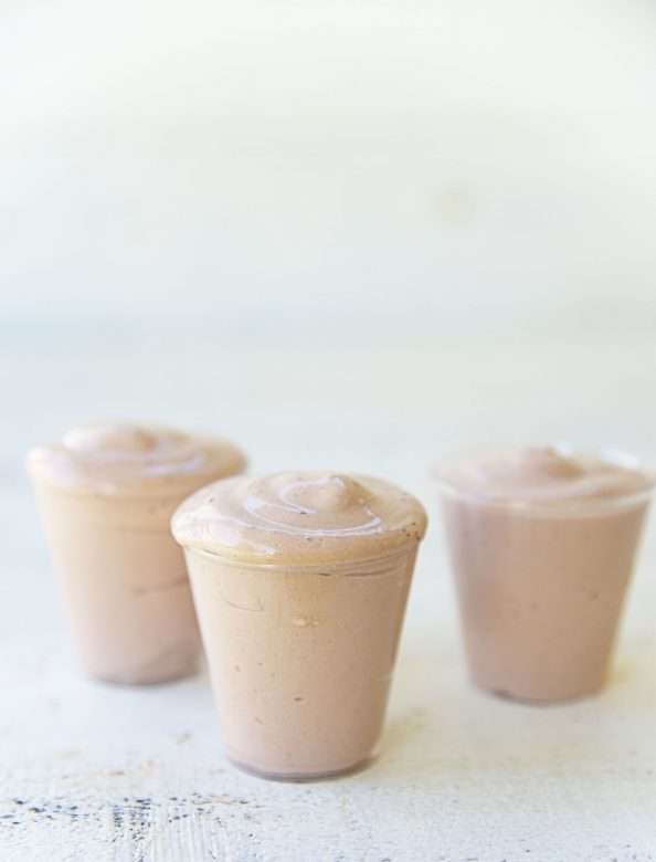 Chocolate Frosty Pudding Shots