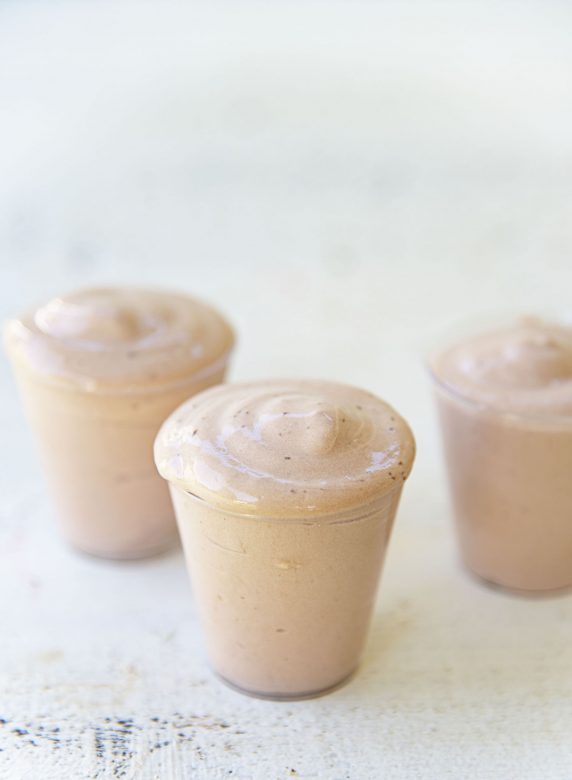 Chocolate Frosty Pudding Shots