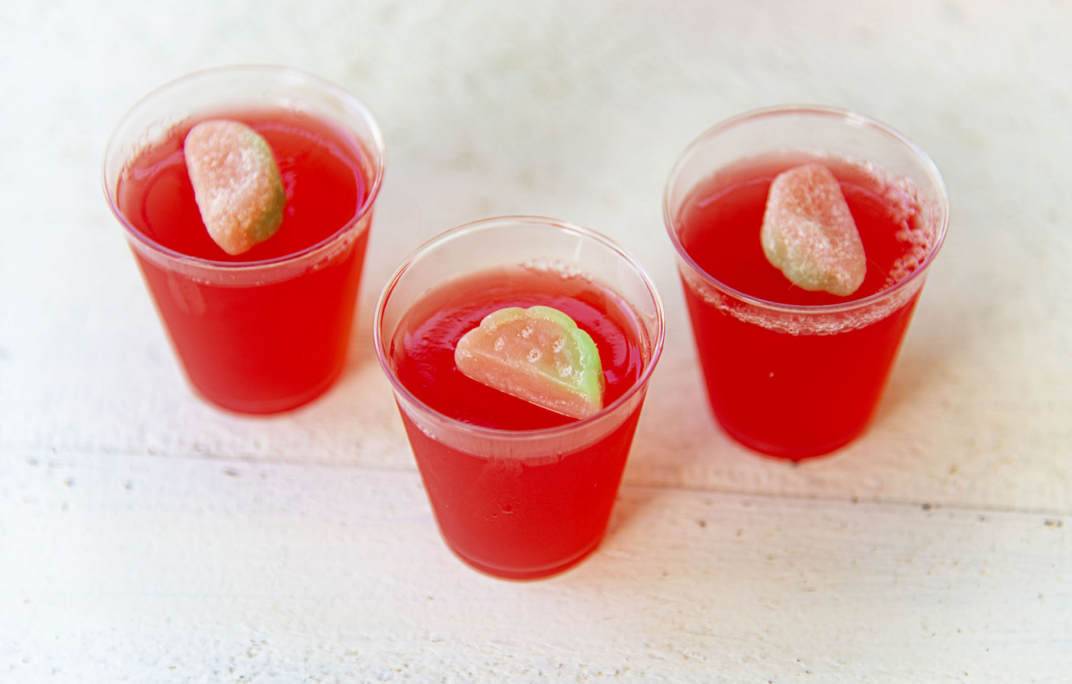 Watermelon Lemonade Jello Shots with Vodka and Watermelon Pucker