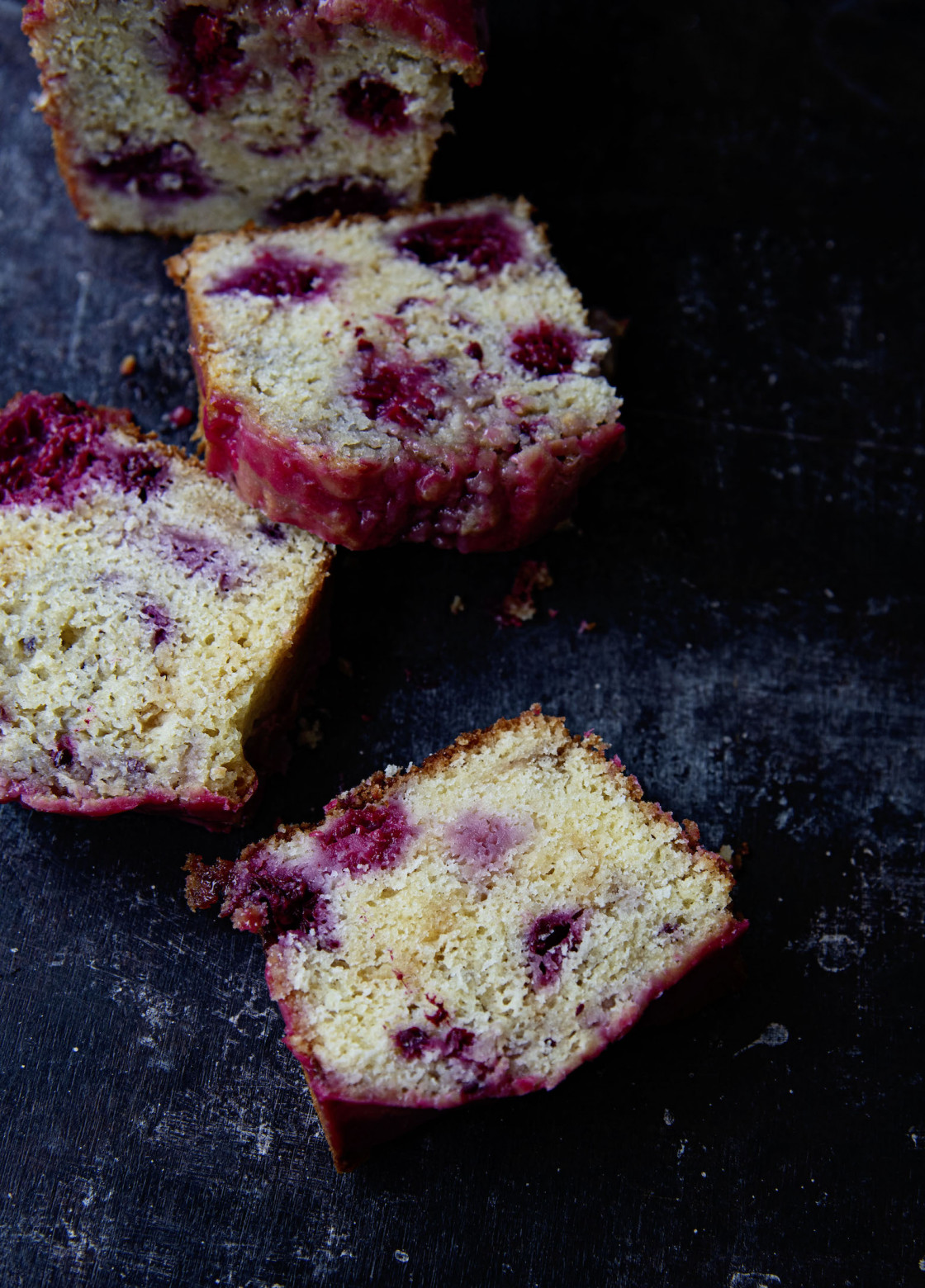 Berry Fritter Quick Bread with Brown Sugar and Fresh Berry Glaze