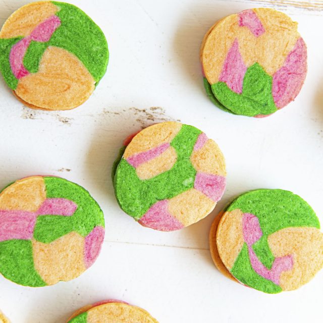 Rainbow Sherbet Sandwich Cookies