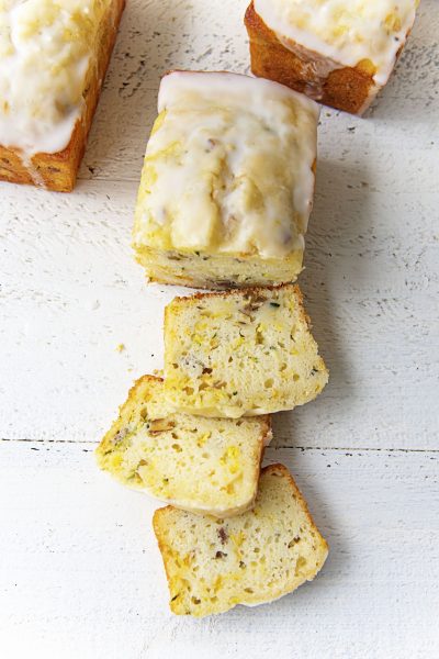 Lemon Summer Squash Quick Bread with Walnuts