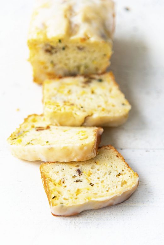 Lemon Summer Squash Quick Bread with Walnuts