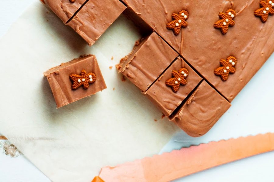 Gingerbread Kahlua Chocolate Fudge with Milk Chocolate