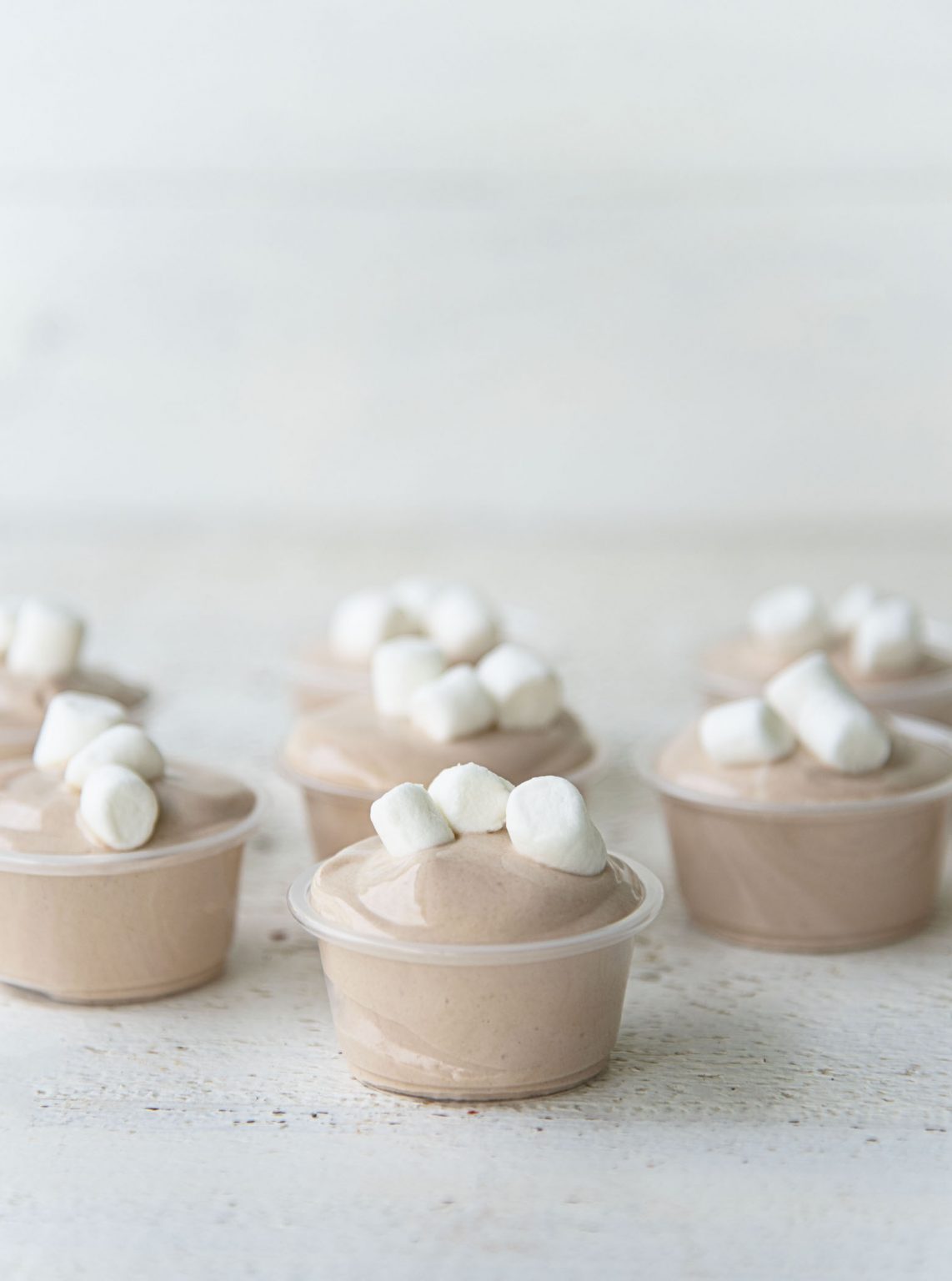 Hot Chocolate Pudding Shots with Chocolate Liqueur