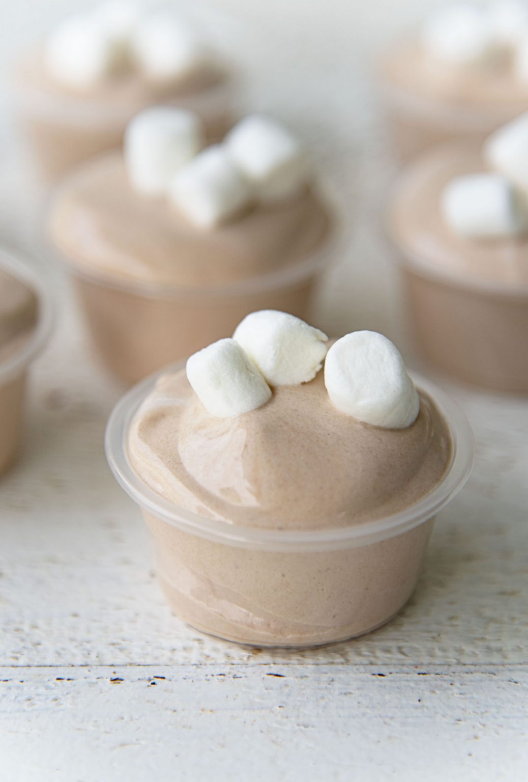Hot Chocolate Pudding Shots with Chocolate Liqueur