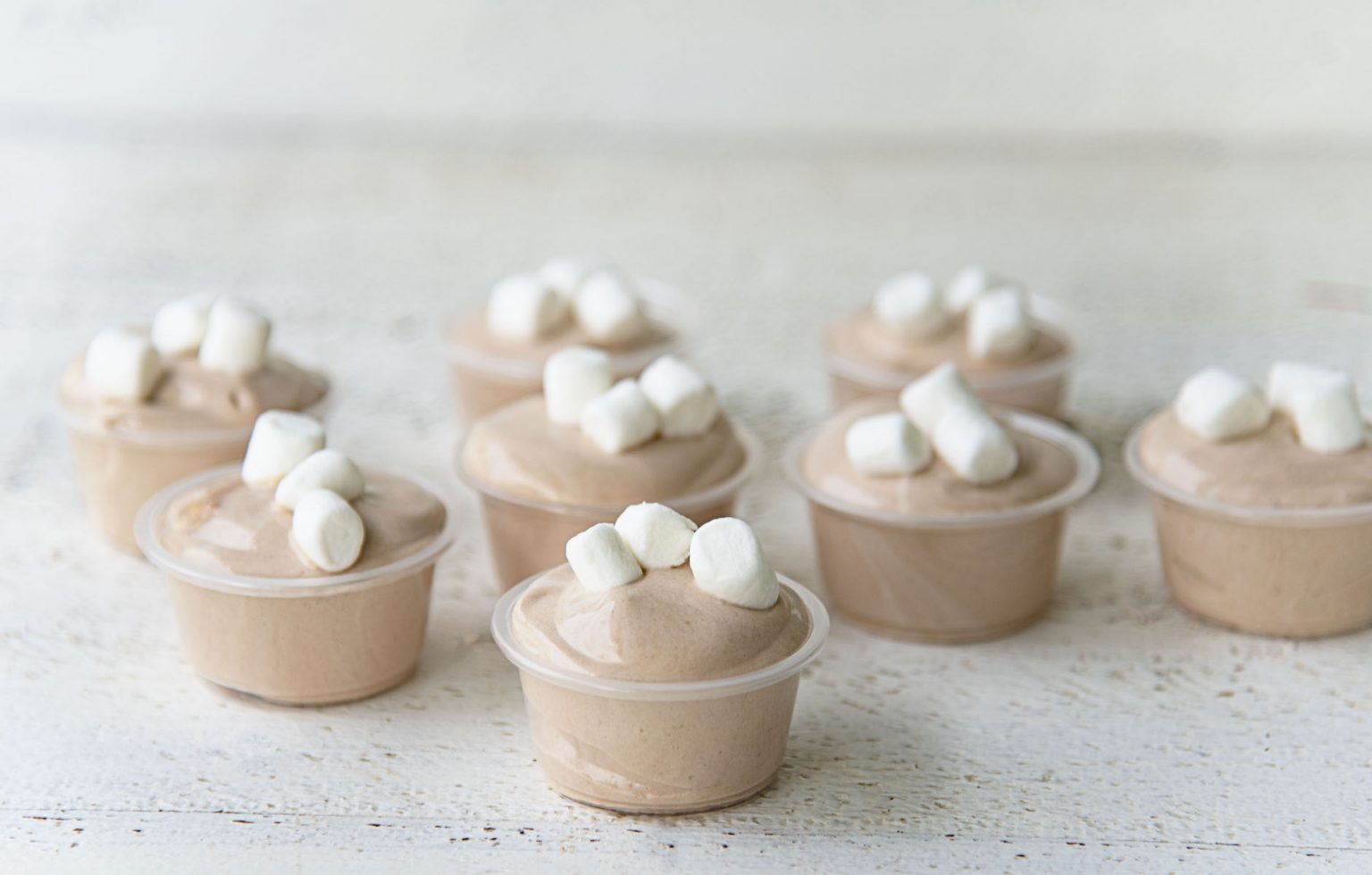 Hot Chocolate Pudding Shots with Chocolate Liqueur
