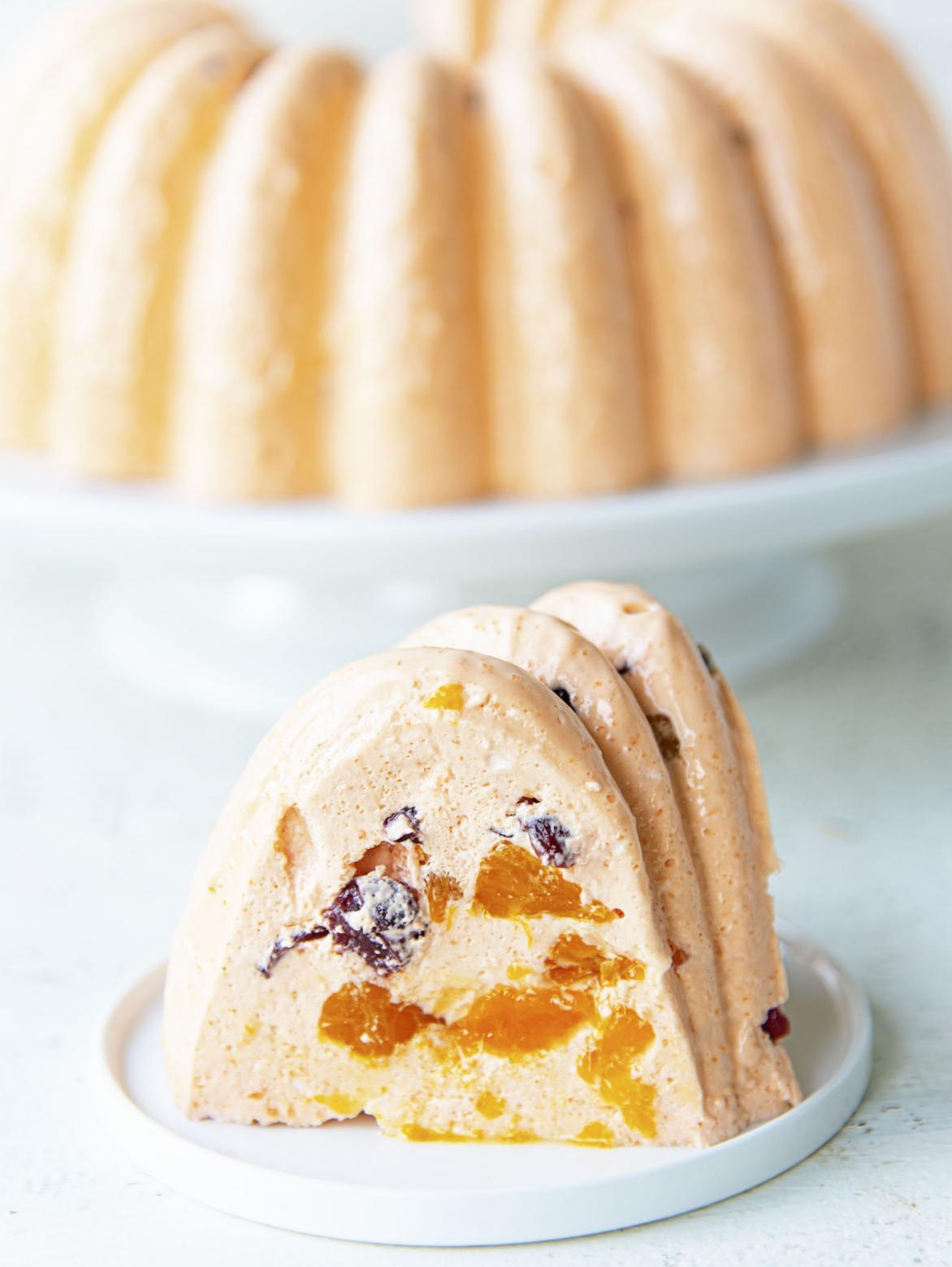 Orange Cranberry Jello Mold with Cream Cheese and Cool Whip