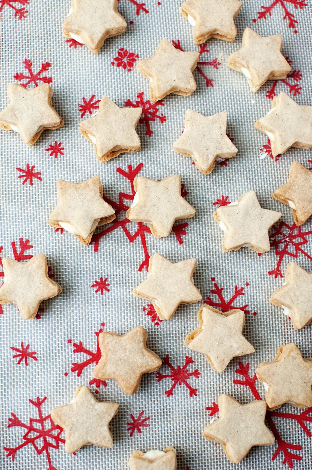 Vanilla Bean Shortbread Roll Out Cookies with Buttercream Frosting