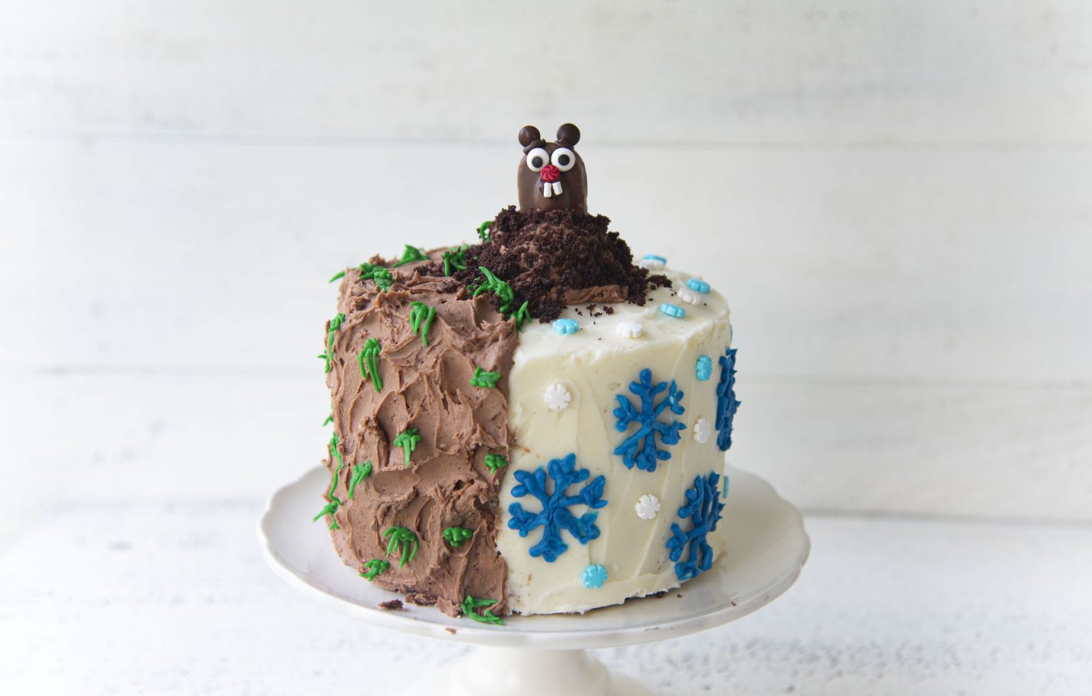 Groundhog Day Layer Cake - Sweet ReciPEAs