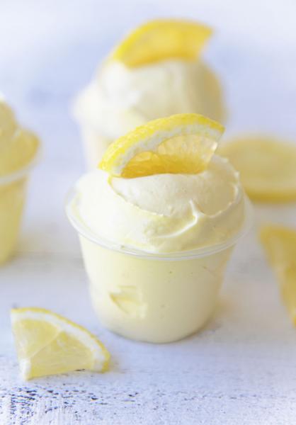 Frosted Lemonade Pudding Shots - Sweet ReciPEAs