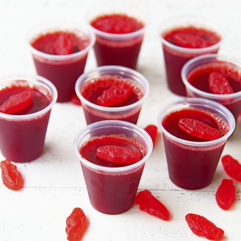 Swedish Fish Jelly Shots - Sweet ReciPEAs