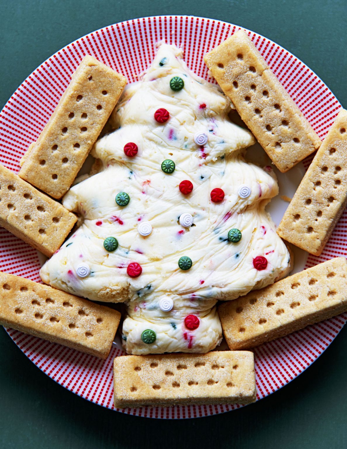 Christmas Tree Cake Cheeseball - Sweet ReciPEAs