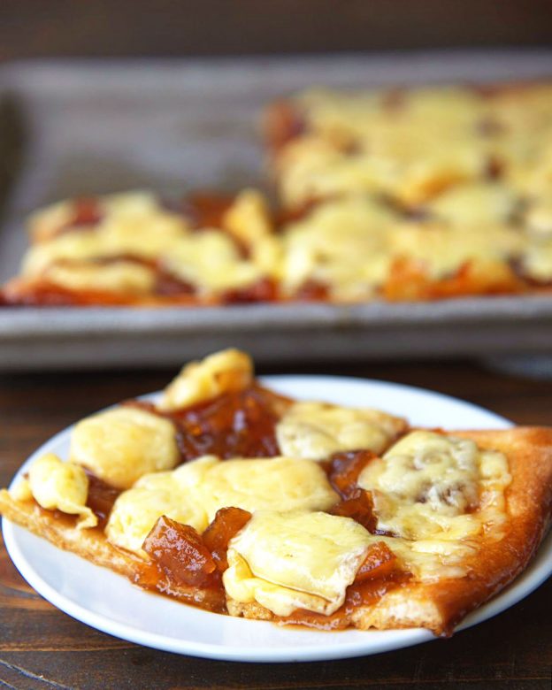 Apple Onion Whiskey Flatbread - Sweet ReciPEAs