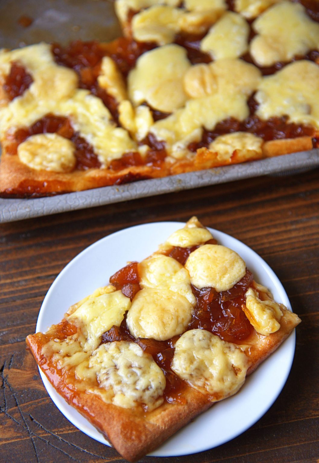 Apple Onion Whiskey Flatbread - Sweet ReciPEAs