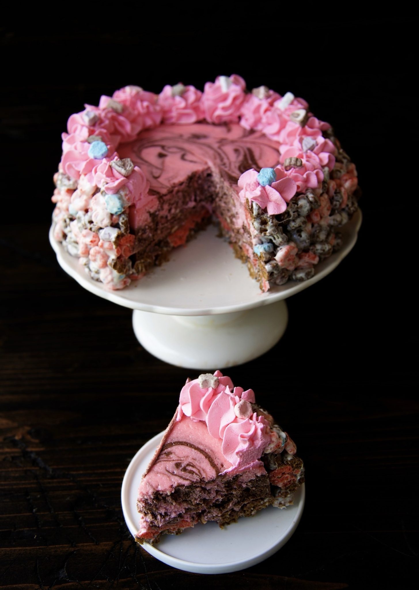 Monster Mash Cereal Cheesecake - Sweet ReciPEAs