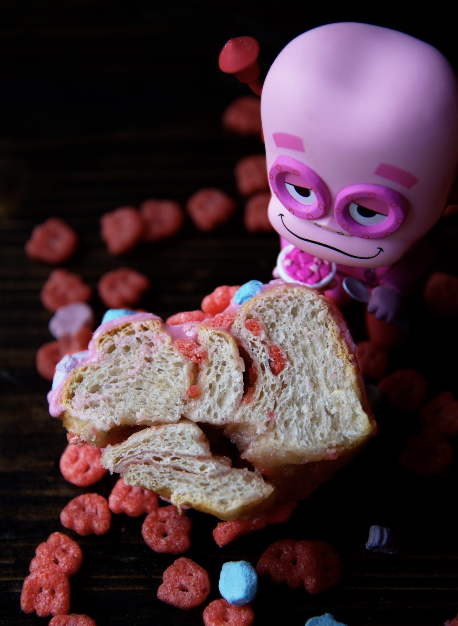 Franken Berry Breakfast Buns - Sweet ReciPEAs