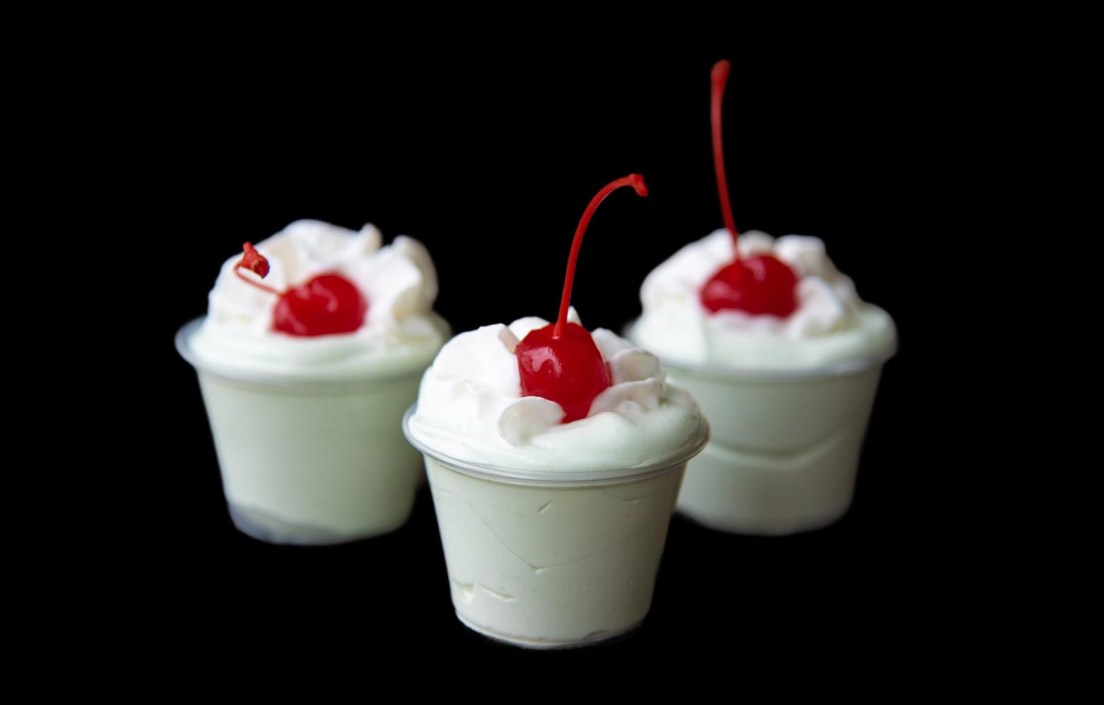Shamrock Shake Pudding Shots - Sweet ReciPEAs